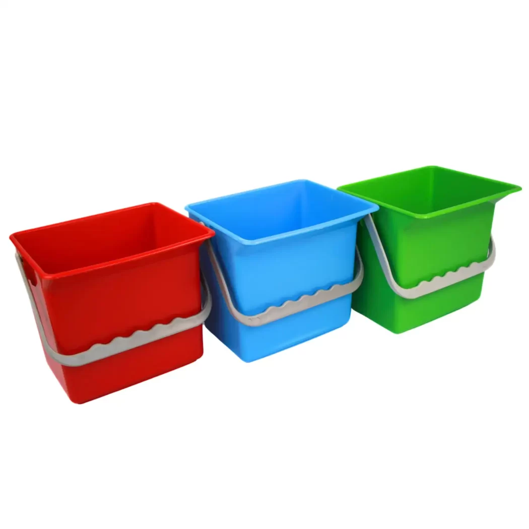 6L Colour Coded Buckets - With a Lip - myHygiene